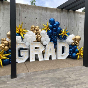 "Grad" Light Up Marquee Letters. Oregon. Balloon Decoration
