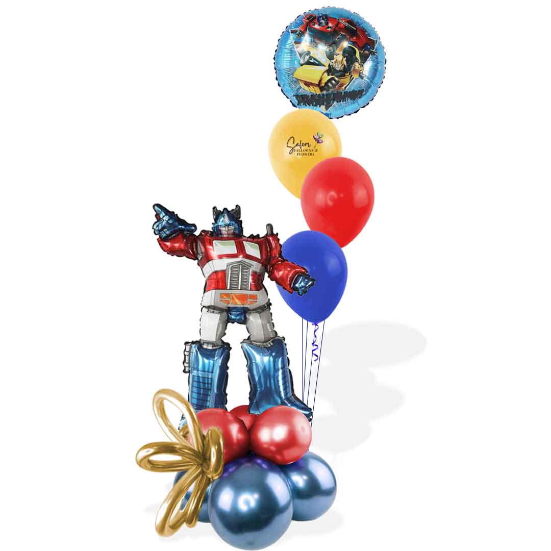 Optimus Prime Numbers Balloon bouquet. Salem Oregon. Balloon delivery.